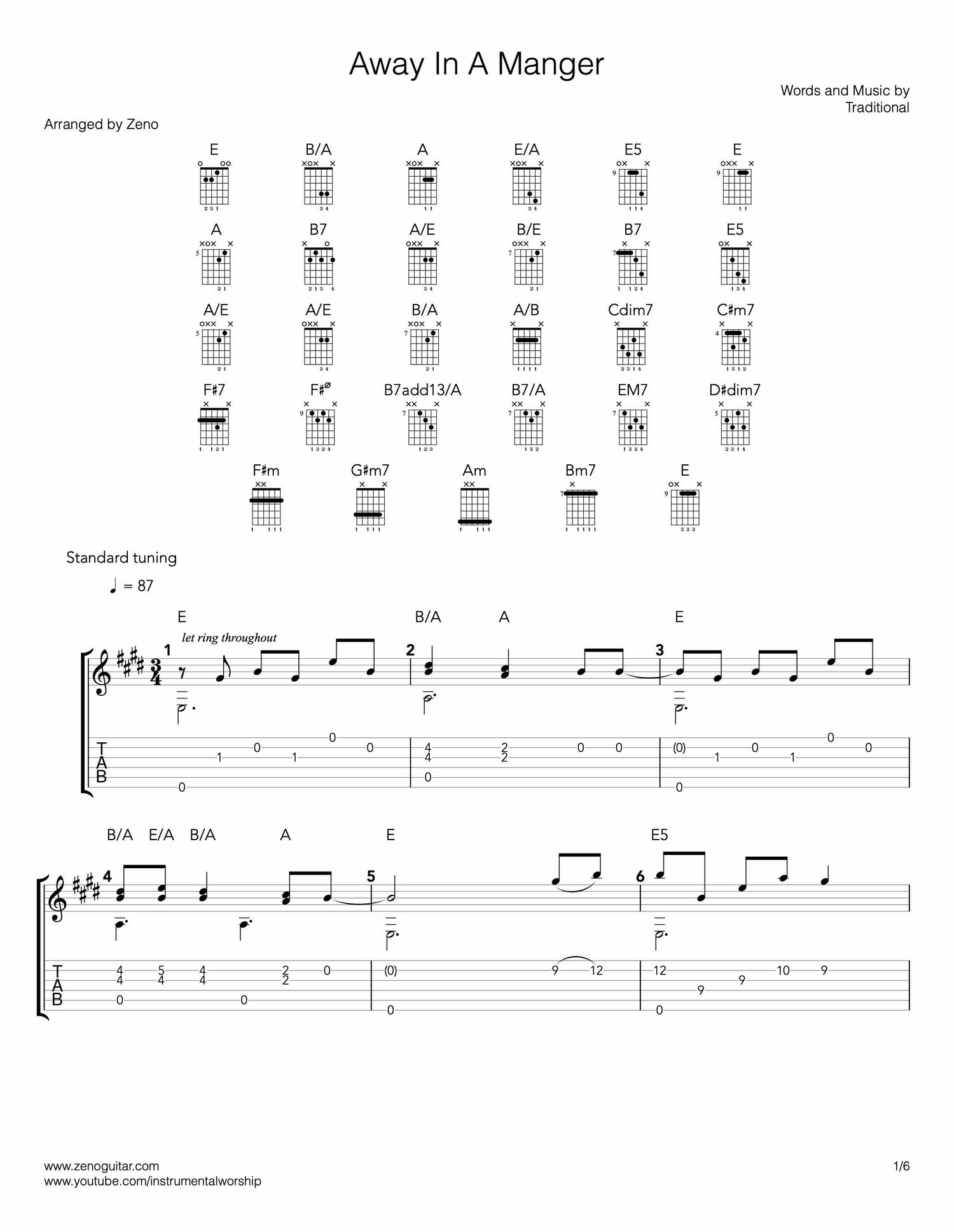 Away In A Manger | Classic Christmas Fingerstyle Arrangements for ...